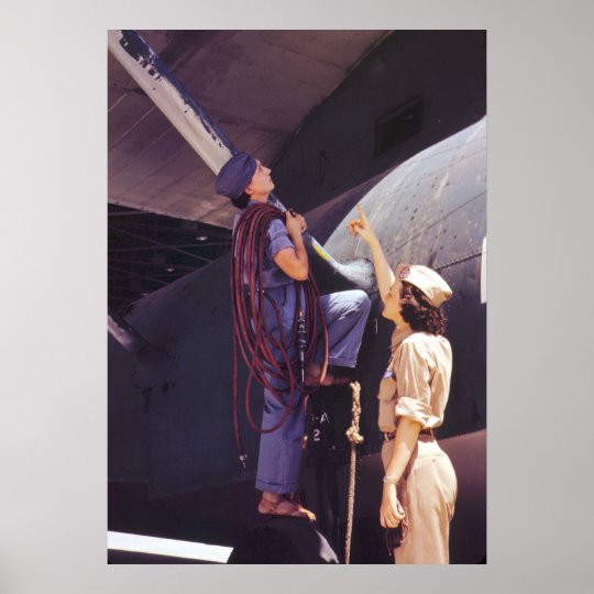 WWII Women Aviation Mechanics Poster | Zazzle.com