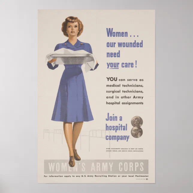WWII Women's Army Corps Poster | Zazzle