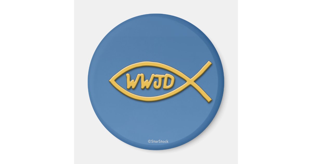 WWJD Fish Symbol Magnet | Zazzle