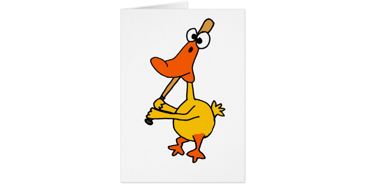 WX- Funny Duck Playing Baseball Cartoon | Zazzle