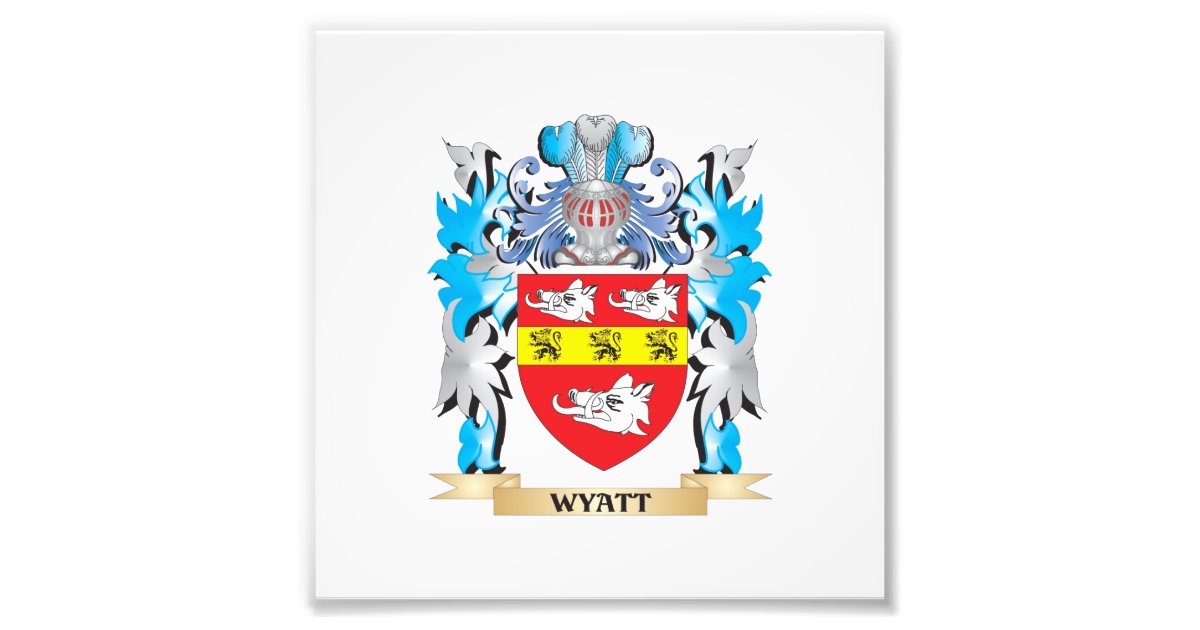 Wyatt Coat of Arms - Family Crest Photo Print | Zazzle