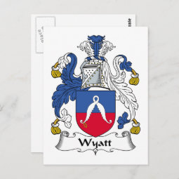 Wyatt Family Crest Postcard | Zazzle