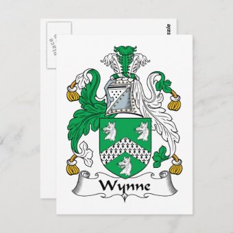 Wynne Family Crest Postcard | Zazzle
