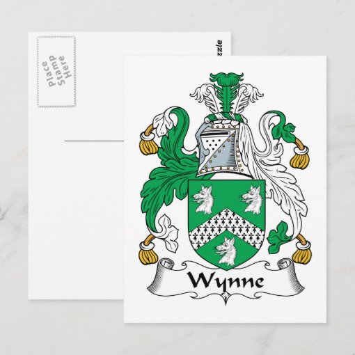 Wynne Family Crest Postcard | Zazzle