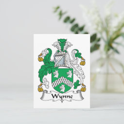 Wynne Family Crest Postcard | Zazzle