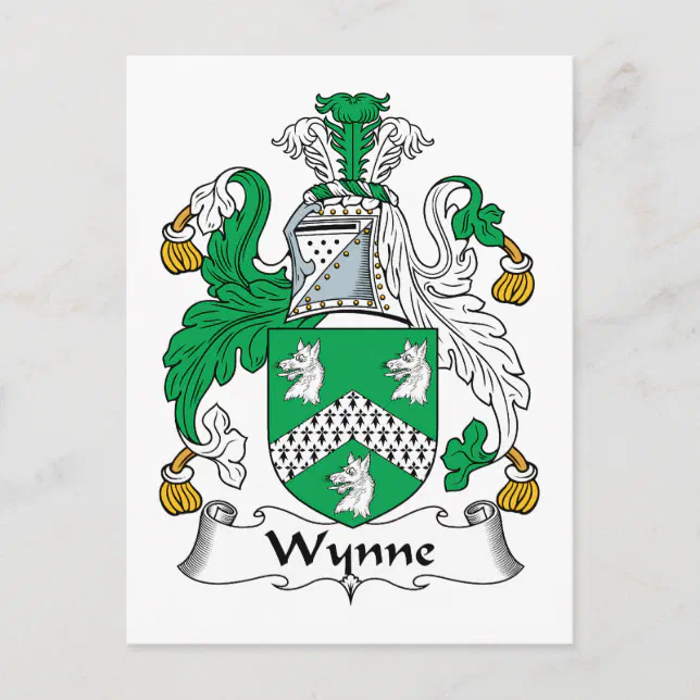 Wynne Family Crest Postcard | Zazzle