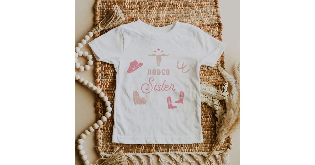 WYNONA Blush Pink Cowgirl Rodeo Sister T-Shirt | Zazzle