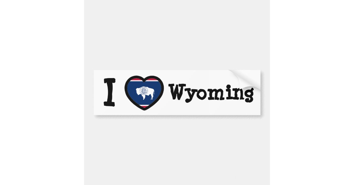 Wyoming Flag Bumper Sticker | Zazzle