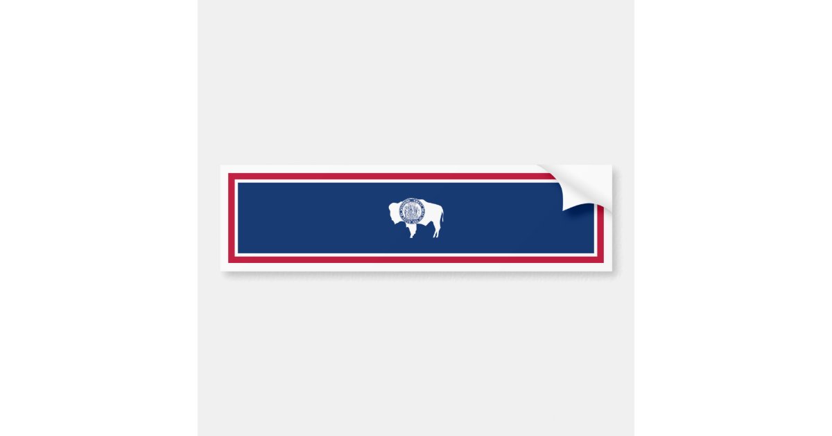 Wyoming State Flag Bumper Sticker | Zazzle