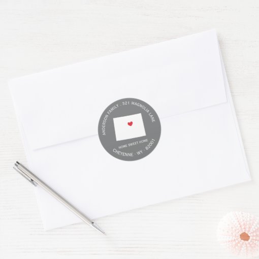 WYOMING State | New Home Address Label Sticker | Zazzle