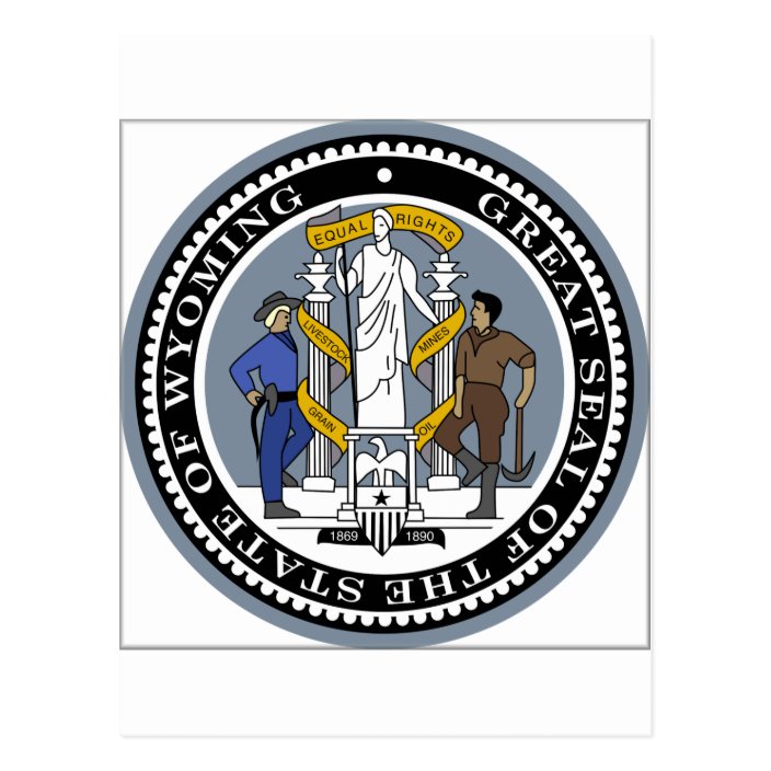 Wyoming State Seal Postcard | Zazzle.com