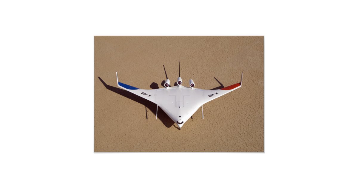 X-48B Blended Wing Body unmanned aerial vehicle 3 Photo Print | Zazzle