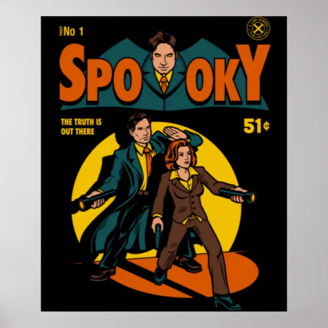 X Files Spooky Comic Poster | Zazzle