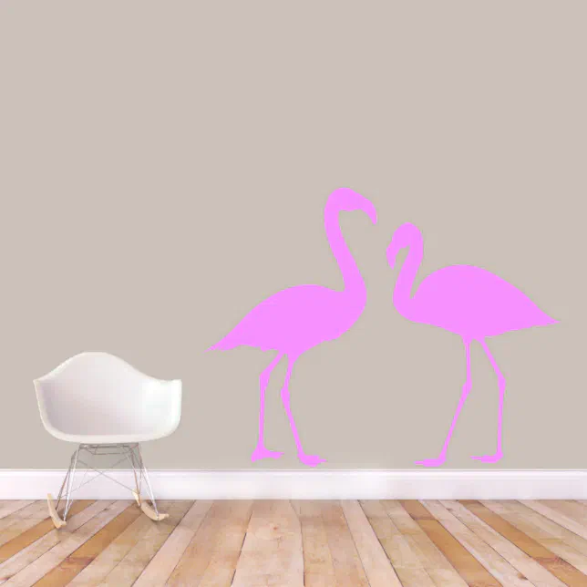 X-Large Flamingos Wall Decal Set | Zazzle