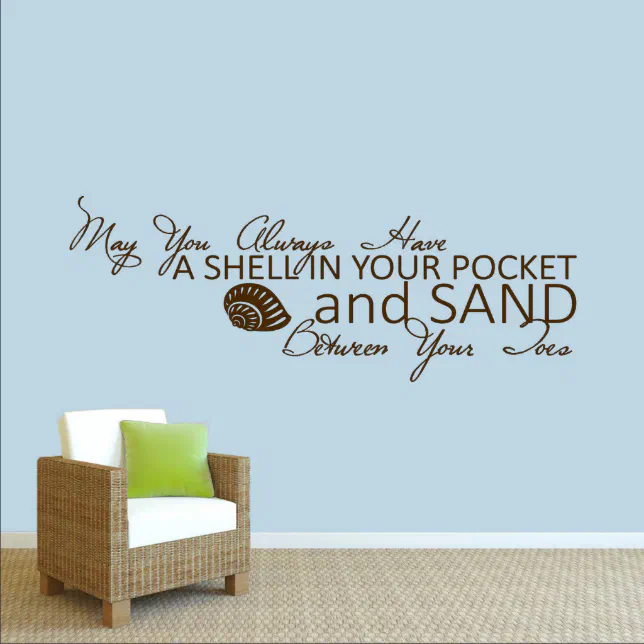 X-Large Shell In Your Pocket Mocha Wall Decal | Zazzle
