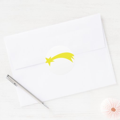 x-mas star - falling star classic round sticker | Zazzle