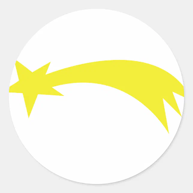 x-mas star - falling star classic round sticker | Zazzle