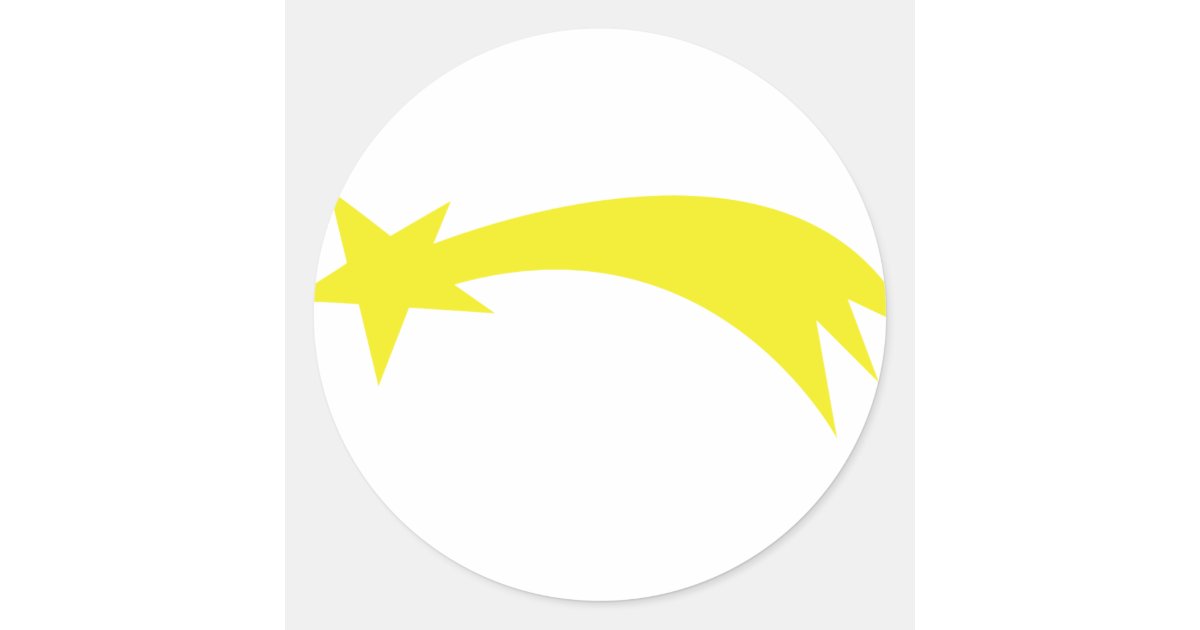 x-mas star - falling star classic round sticker | Zazzle