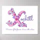 X monogram art Xochitl girls name meaning poster | Zazzle