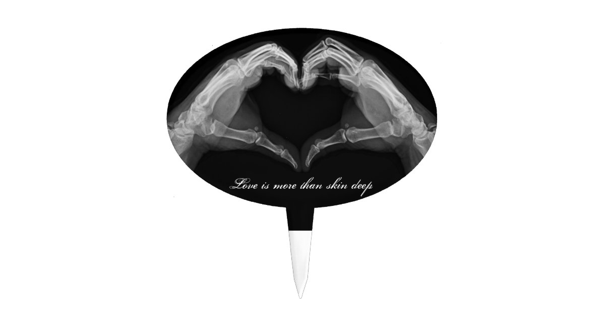 X-Ray Heart Love Cake Topper | Zazzle