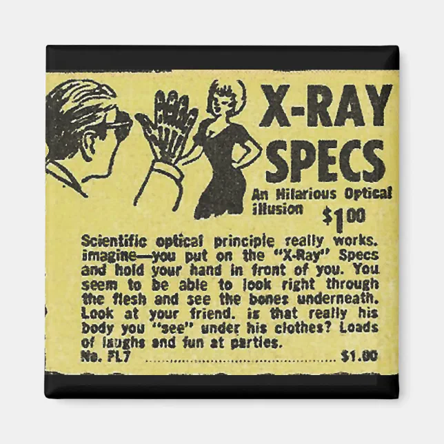 X-Ray Specs! See through clothes (kind of) Magnet | Zazzle