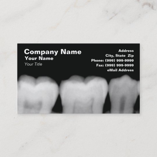 X-Rays of Teeth Business Card | Zazzle.com
