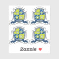 Xavier initial letter X custom name bear crest Sticker | Zazzle