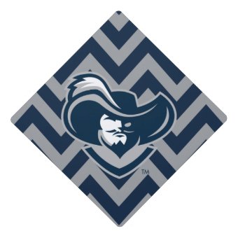 Xavier University Chevron Pattern Graduation Cap Topper | Zazzle