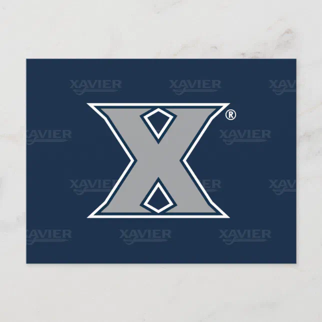Xavier University Logo Watermark Invitation Postcard | Zazzle