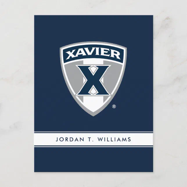 Xavier University Shield Invitation Postcard | Zazzle