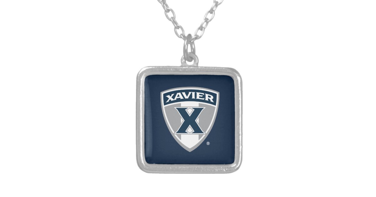 Xavier University Shield Silver Plated Necklace | Zazzle