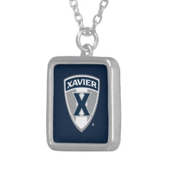 Xavier University Shield Silver Plated Necklace | Zazzle