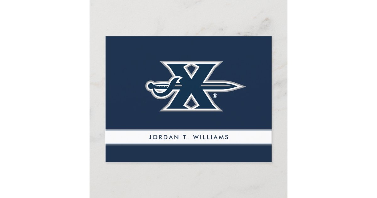 Xavier University Sword Logo Invitation Postcard | Zazzle