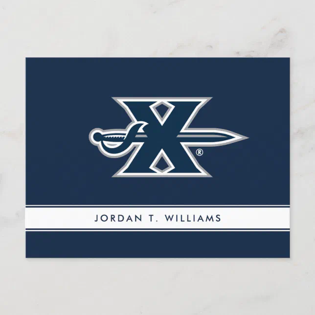 Xavier University Sword Logo Invitation Postcard | Zazzle