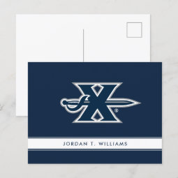 Xavier University Sword Logo Invitation Postcard | Zazzle