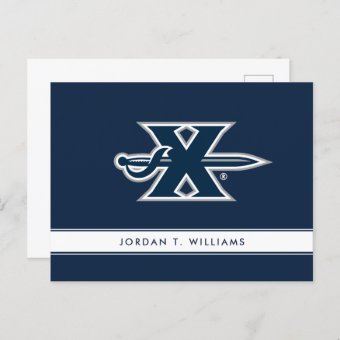 Xavier University Sword Logo Invitation Postcard | Zazzle