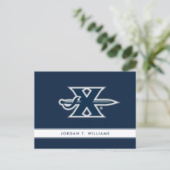 Xavier University Sword Logo Invitation Postcard | Zazzle