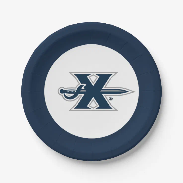 Xavier University Sword Logo Paper Plates | Zazzle
