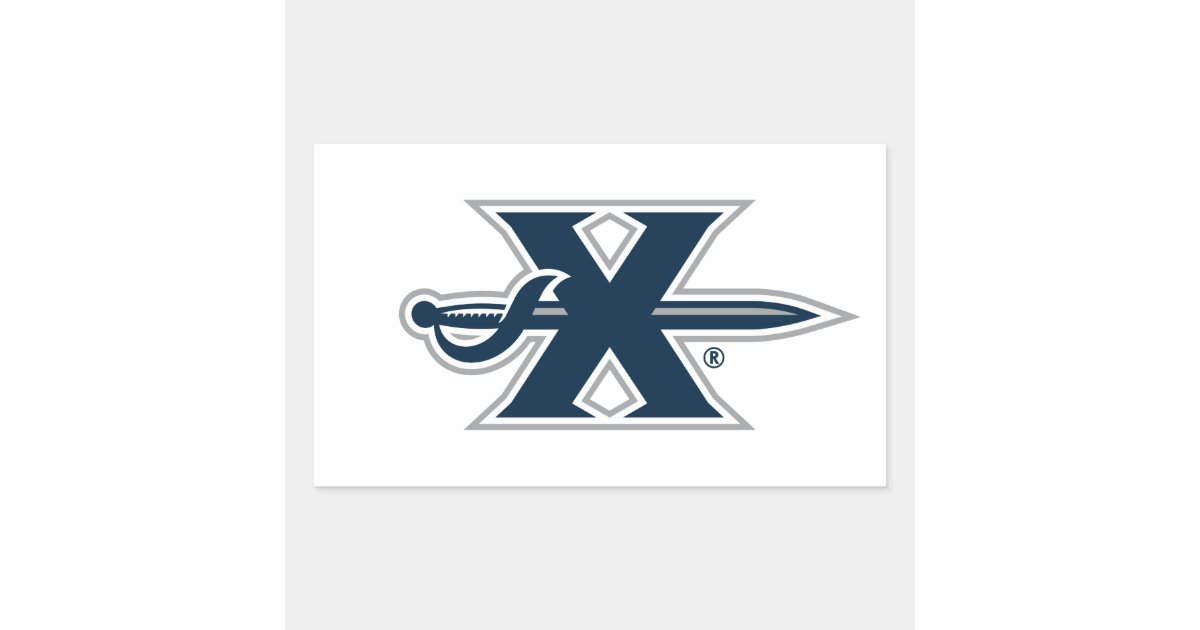 Xavier University Sword Logo Rectangular Sticker | Zazzle