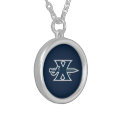 Xavier University Sword Logo Silver Plated Necklace | Zazzle