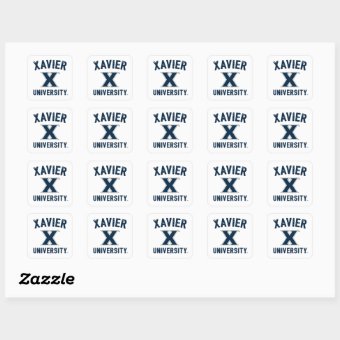 Xavier University Vintage Square Sticker | Zazzle