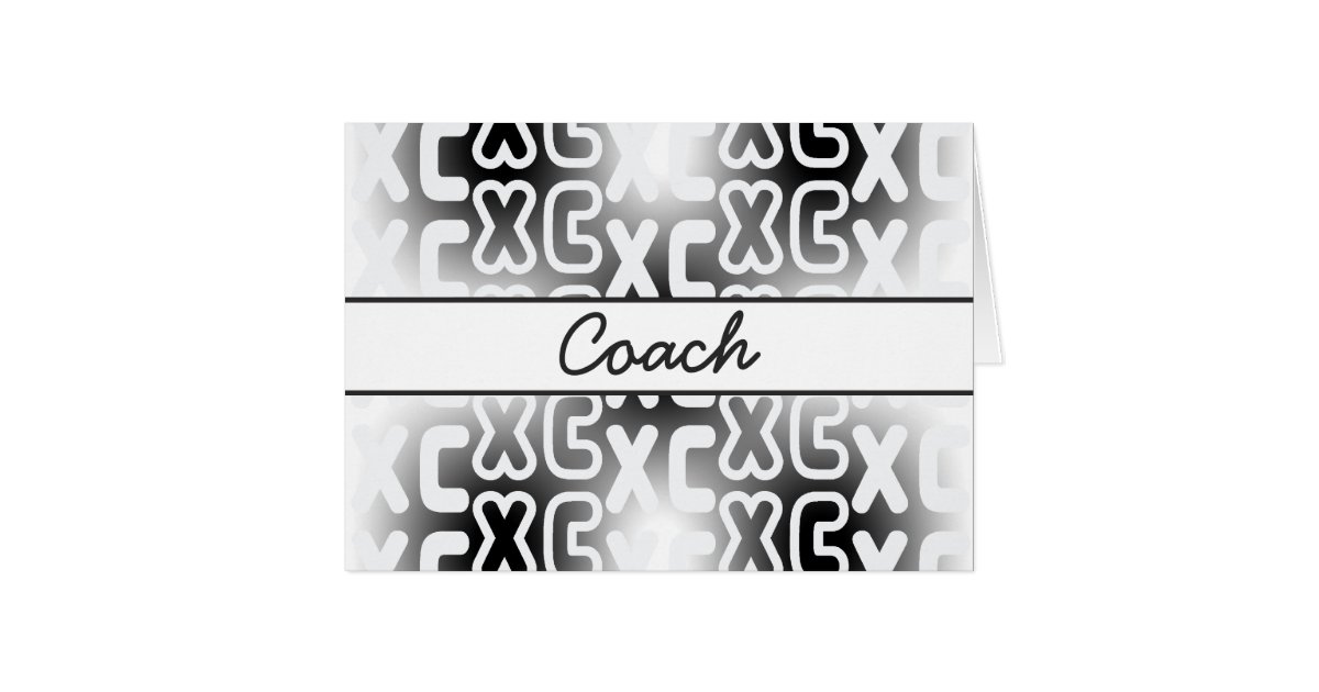XC Cross Country Coach Note Card | Zazzle