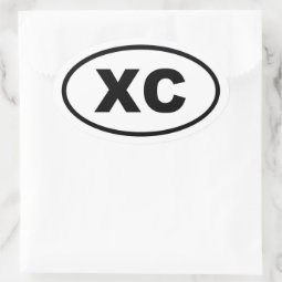 XC Cross Country Oval Sticker | Zazzle