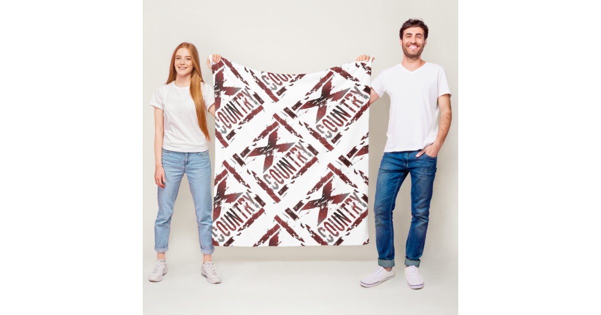 XC Cross Country Runner Fleece Blanket | Zazzle