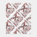 XC Cross Country Runner Fleece Blanket | Zazzle