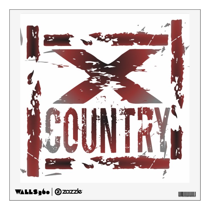 XC Cross Country Runner Wall Decal | Zazzle