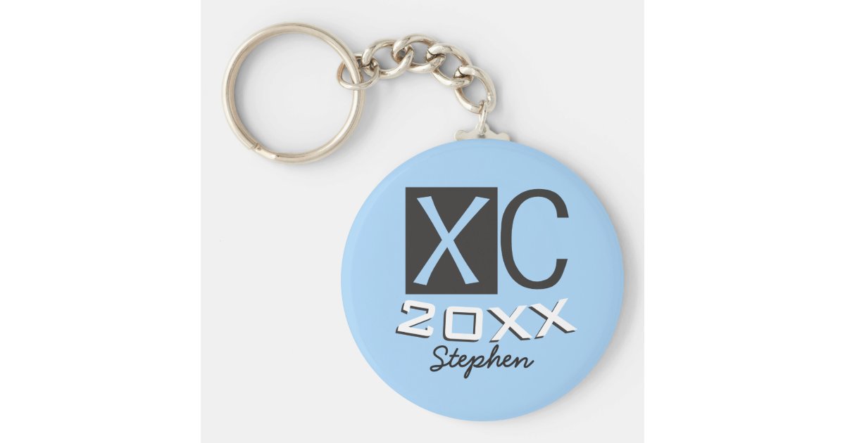 XC Cross Country Running Personalized Keychain | Zazzle