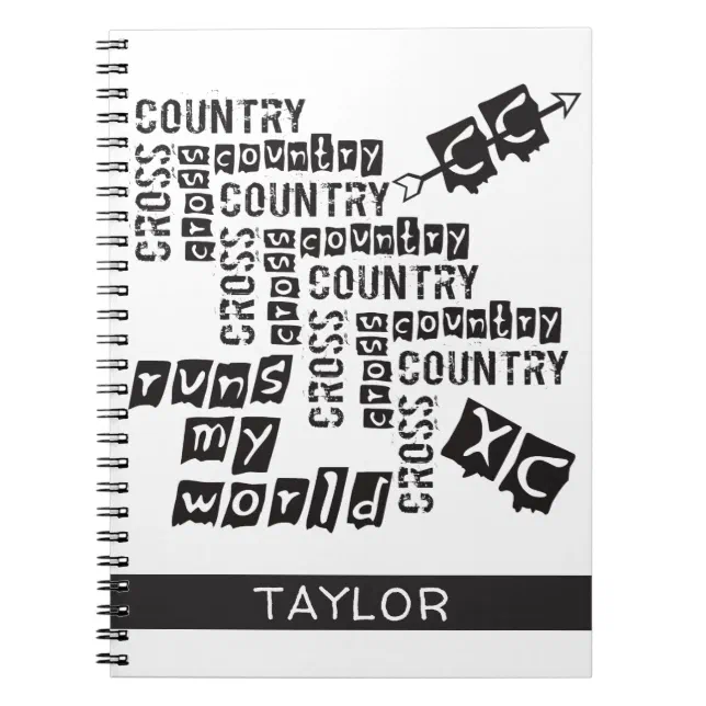 XC Cross Country Runs Notebook | Zazzle