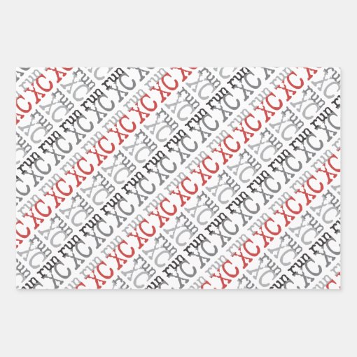 XC Run Cross Country Running Wrapping Paper Sheets | Zazzle