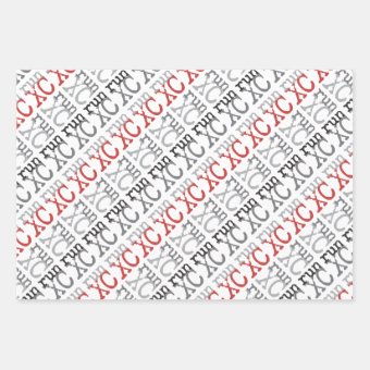 XC Run Cross Country Running Wrapping Paper Sheets | Zazzle